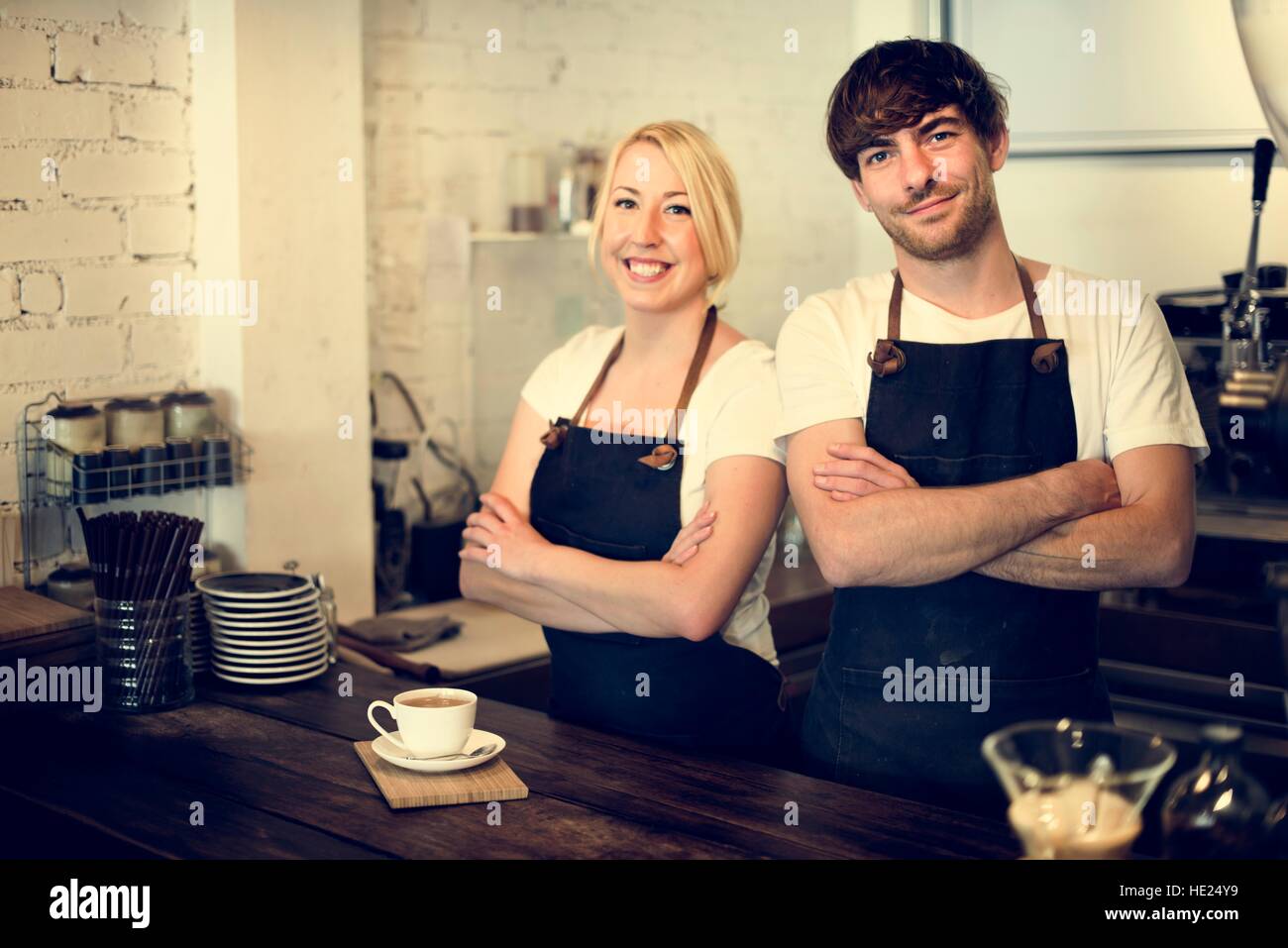 Cafe staff hi-res stock photography and images - Alamy