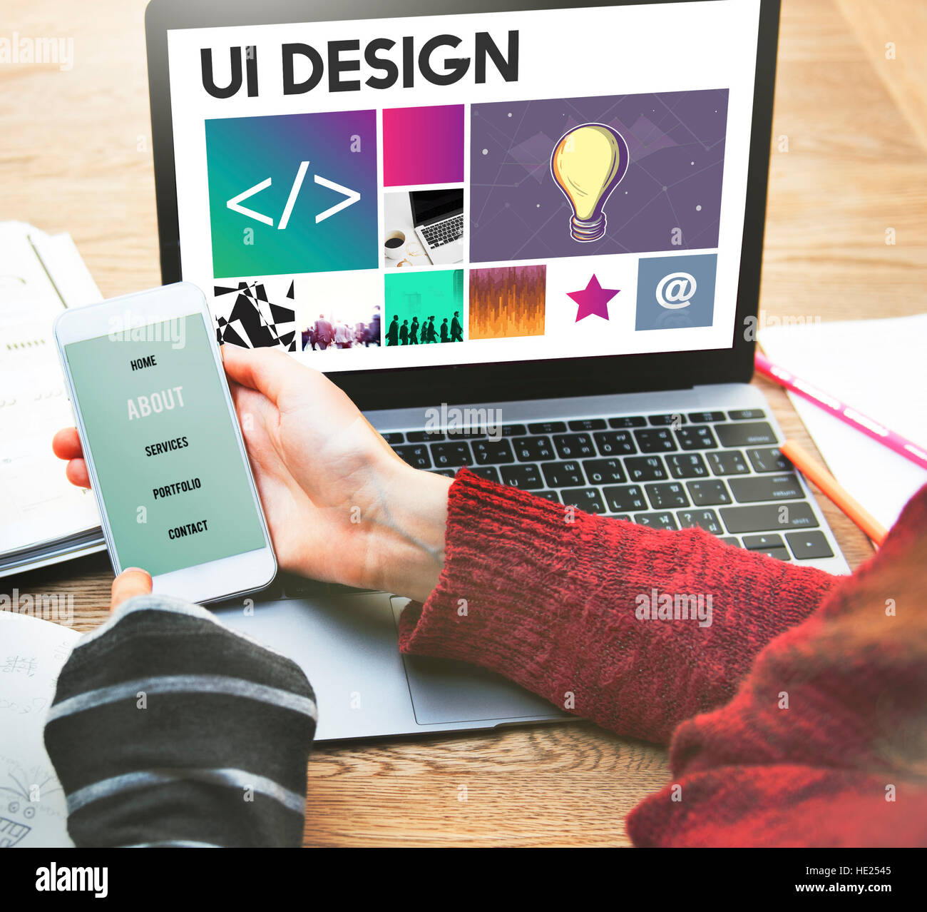 Homepage Website Coding Computer Networking Technology Concept Stock ...