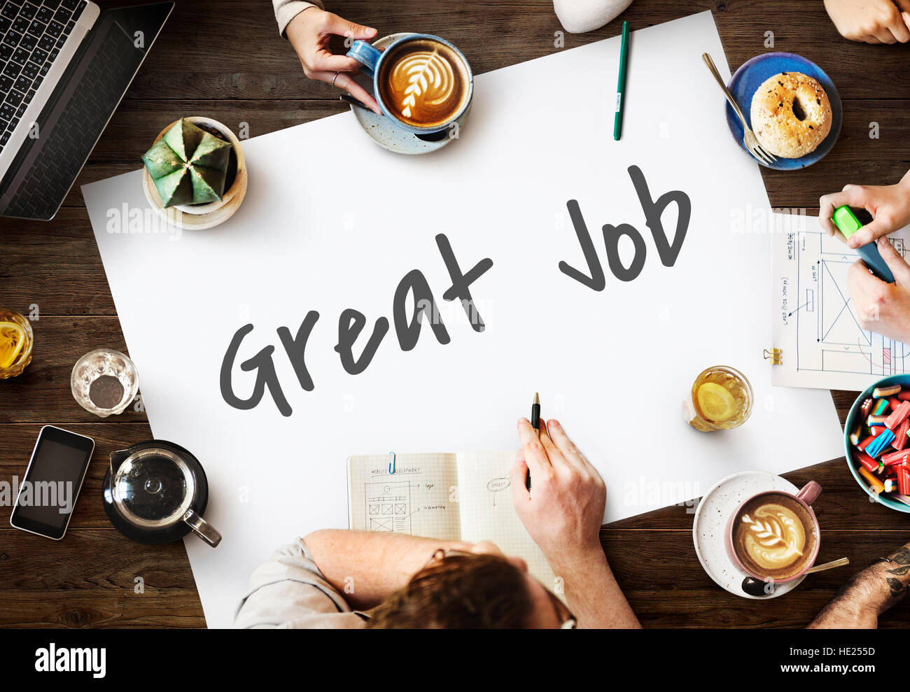 Great Job Excellent Expertise Victory Prefect Concept Stock Photo - Alamy