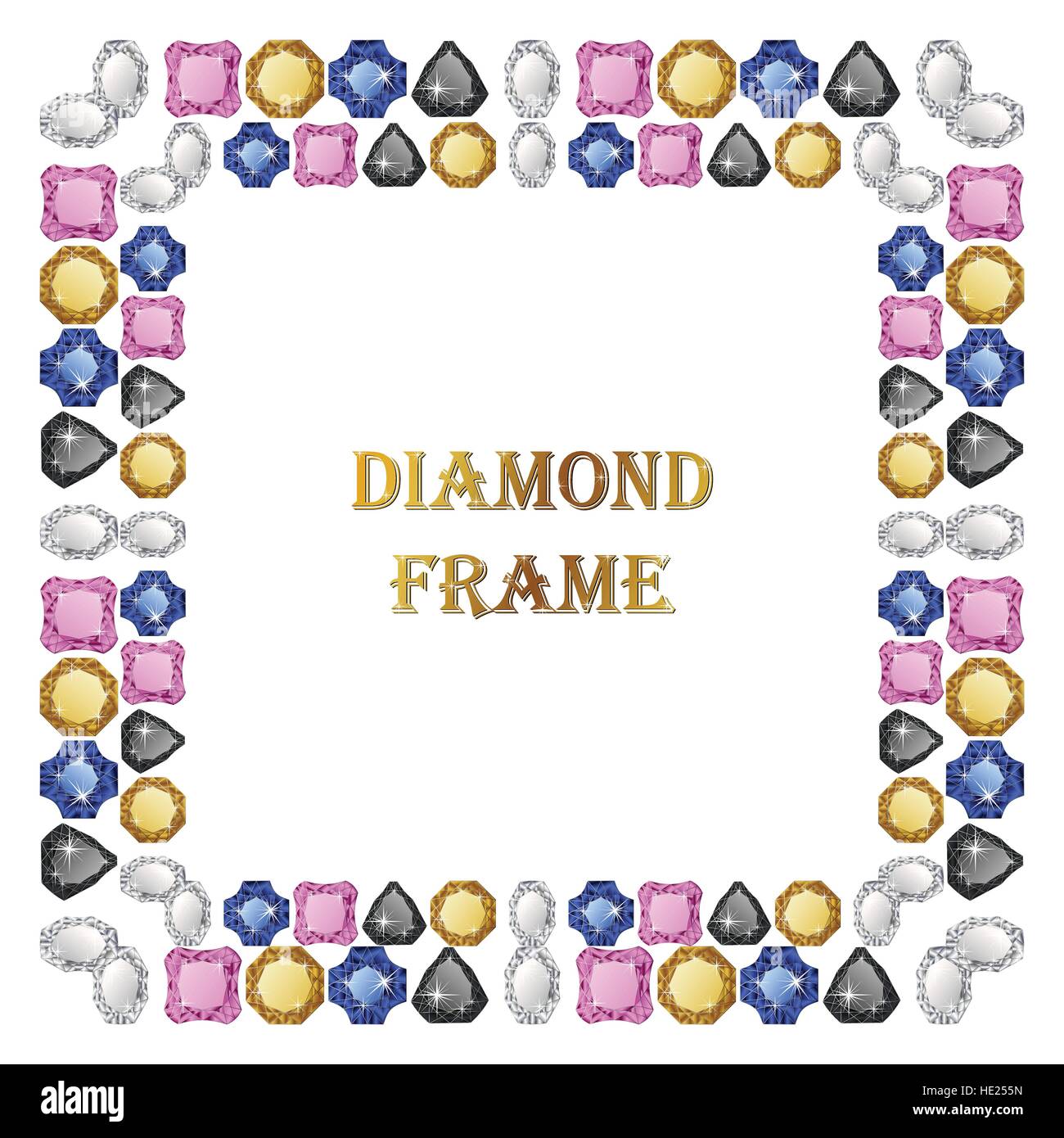 Diamonds square frame Stock Vector Image & Art - Alamy