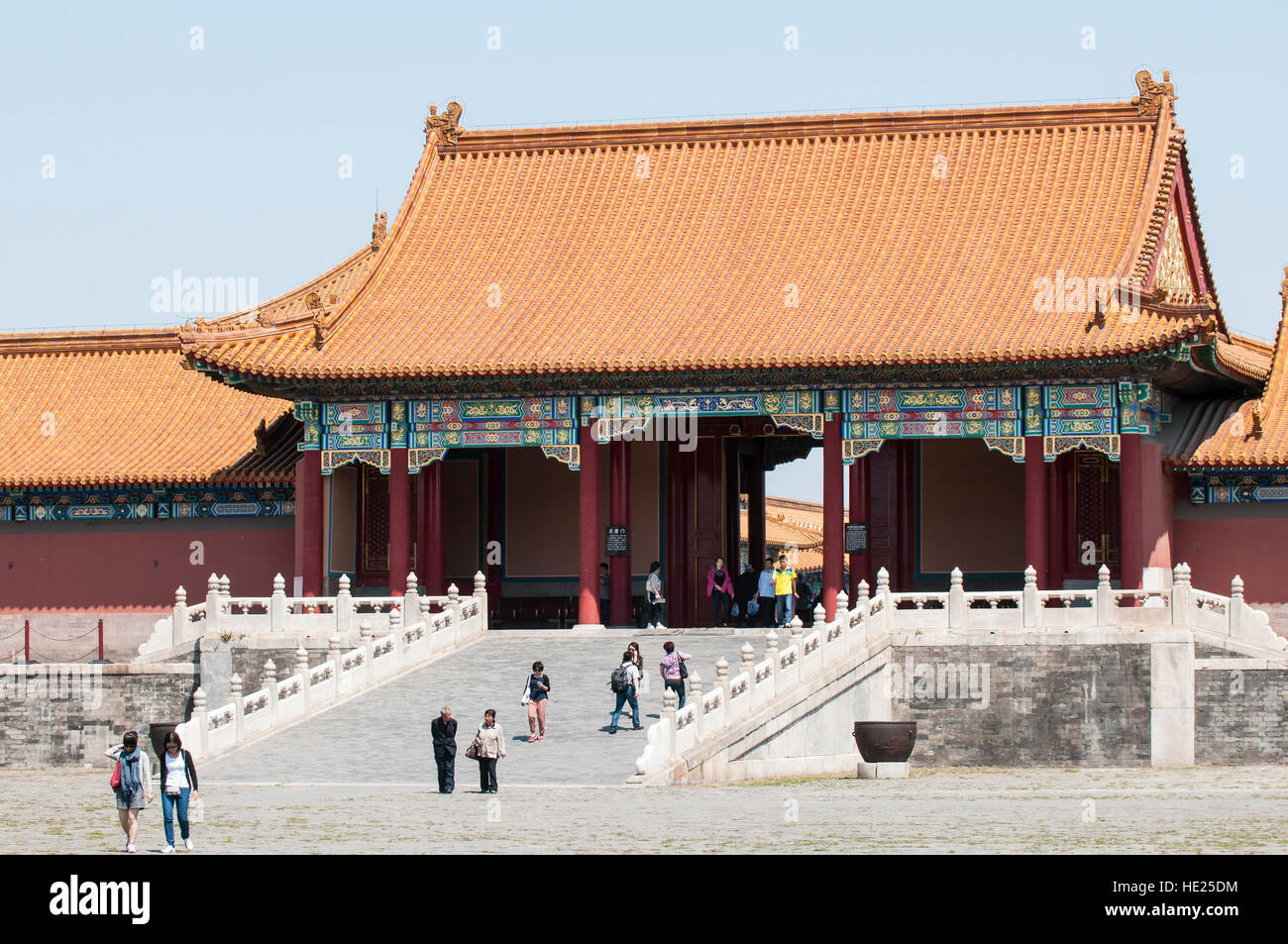 Side gates of the Gate of Supreme Harmony Forbidden City, Beijing China ...