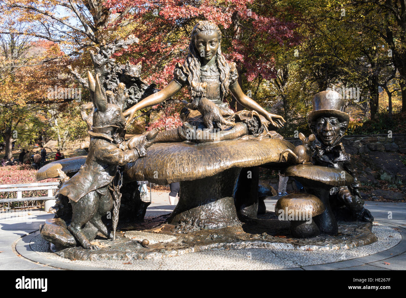 Alice in Wonderland Sculpture, Central Park, NYC Stock Photo - Alamy