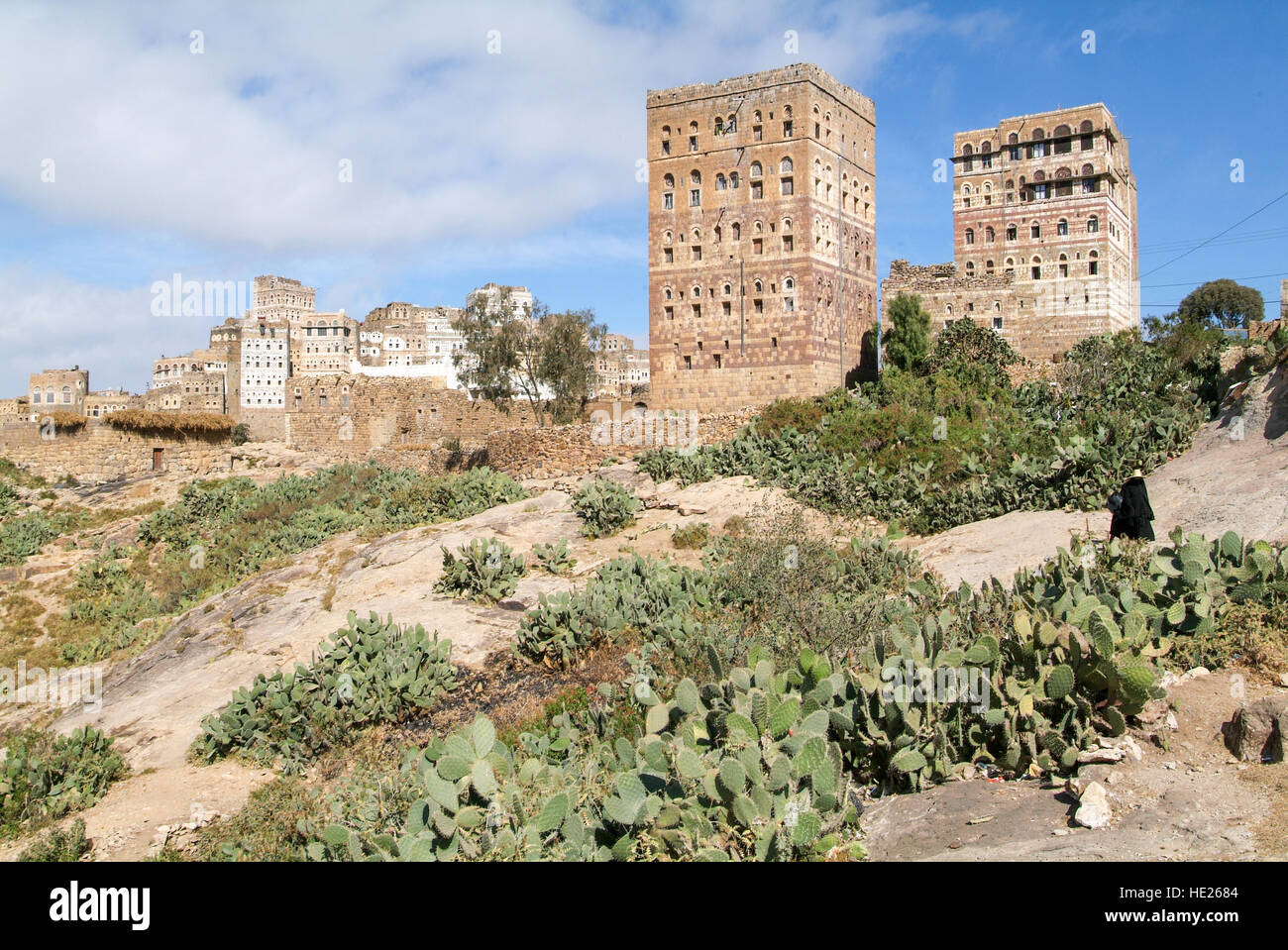 The village of Al Hajjarah on Haraz mountains, Yemen Stock Photo - Alamy