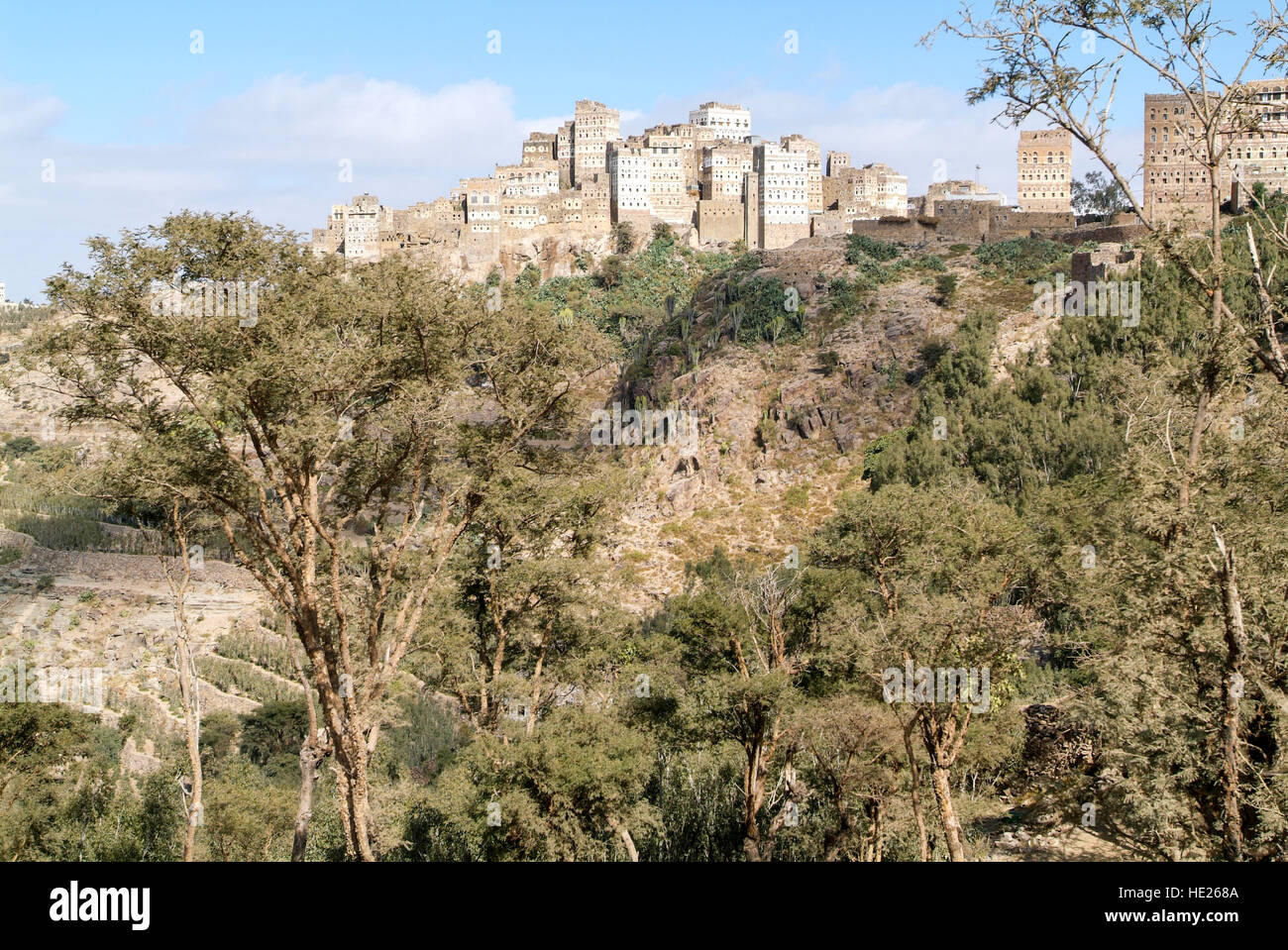 The village of Al Hajjarah on Haraz mountains, Yemen Stock Photo - Alamy