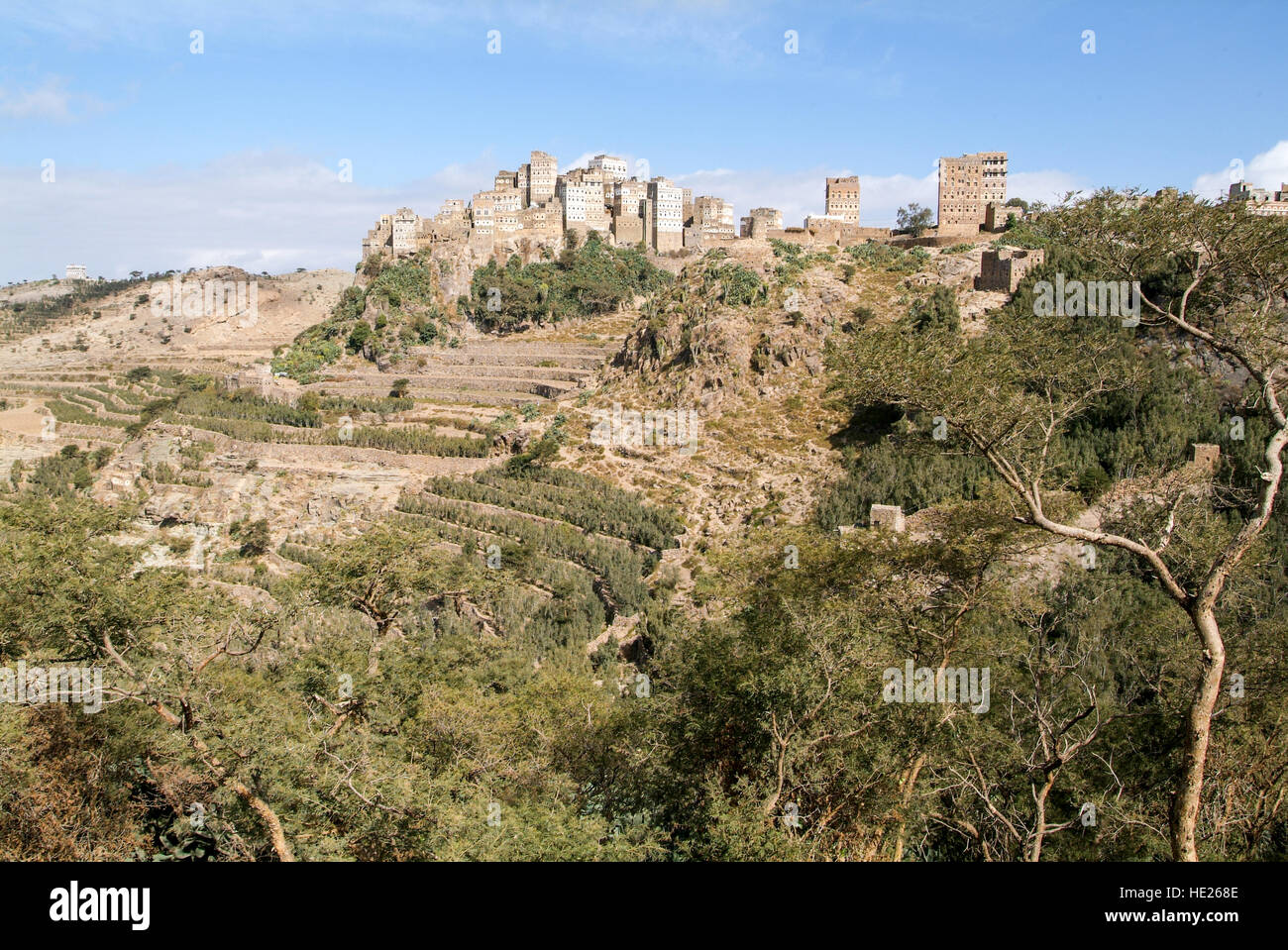 The village of Al Hajjarah on Haraz mountains, Yemen Stock Photo - Alamy