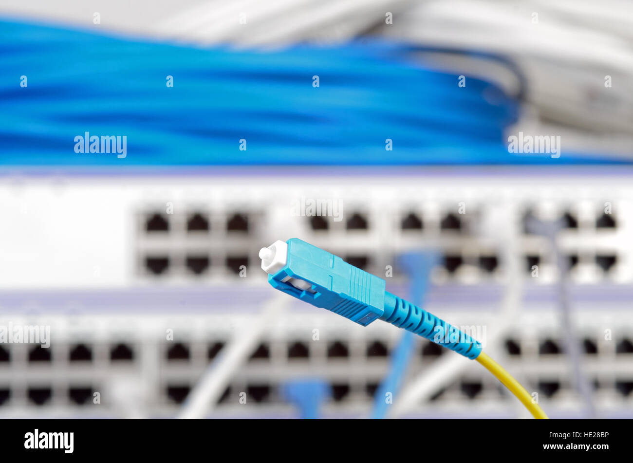 Photo of big server and wires Stock Photo - Alamy