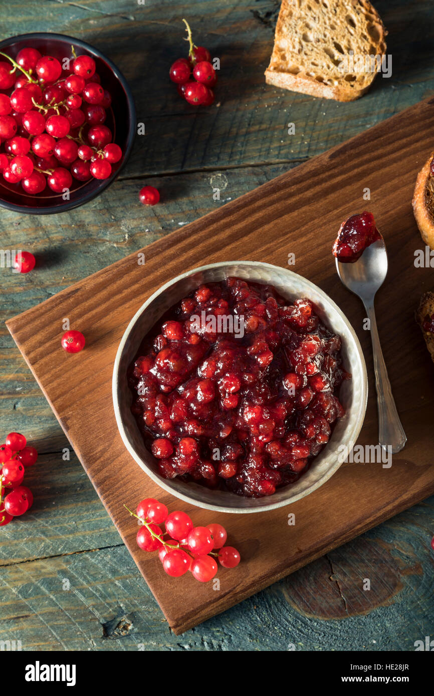 Homemade Organic Red Currant Jam Ready to Eat Stock Photo - Alamy