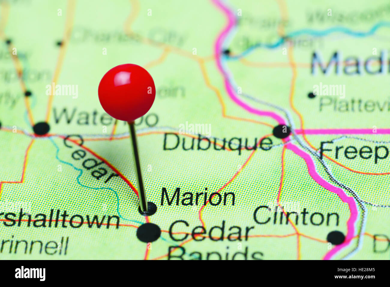 Marion map hi-res stock photography and images - Alamy