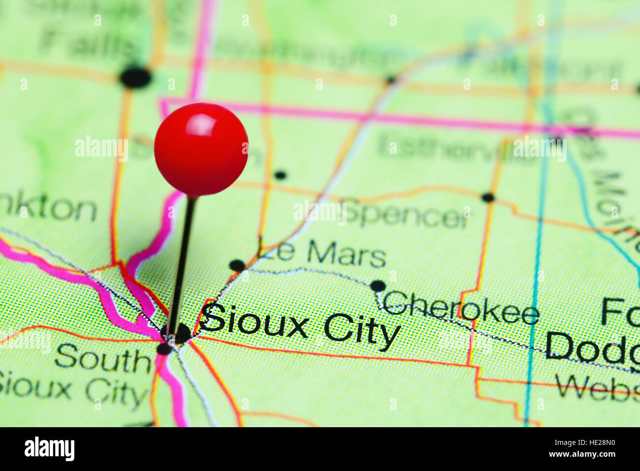 Sioux map hi-res stock photography and images - Alamy