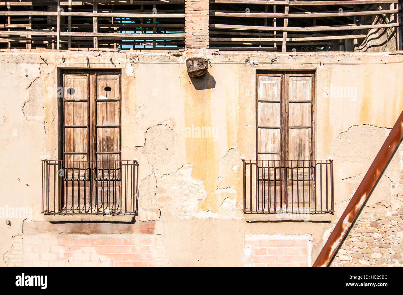 Old balcony in ruins Stock Photo - Alamy