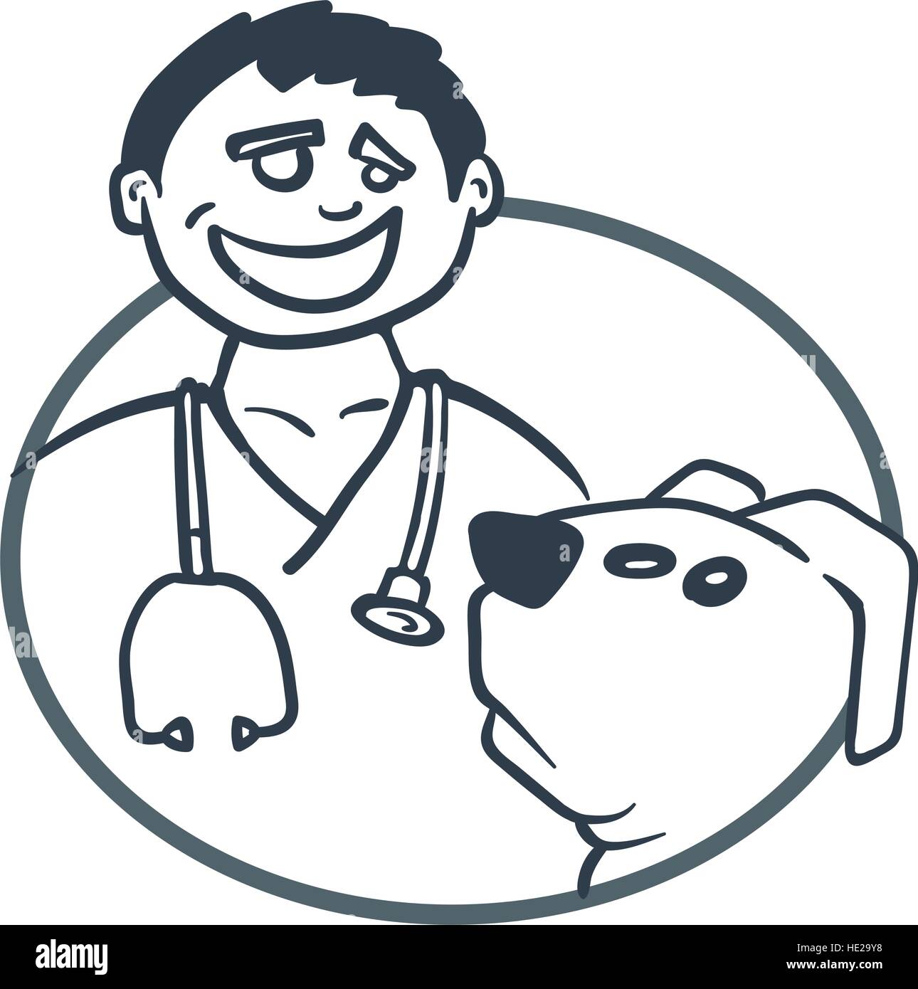 White veterinarian doctor icon isolated Stock Vector Images - Alamy