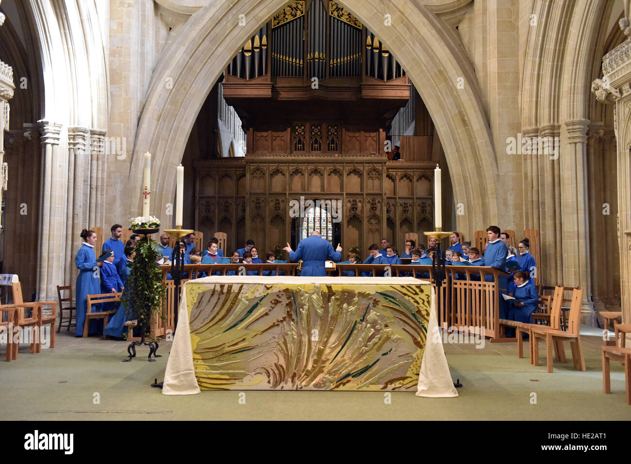 Great Choir from Wells Cathedral Choir on Easter Day rehearsing for ...