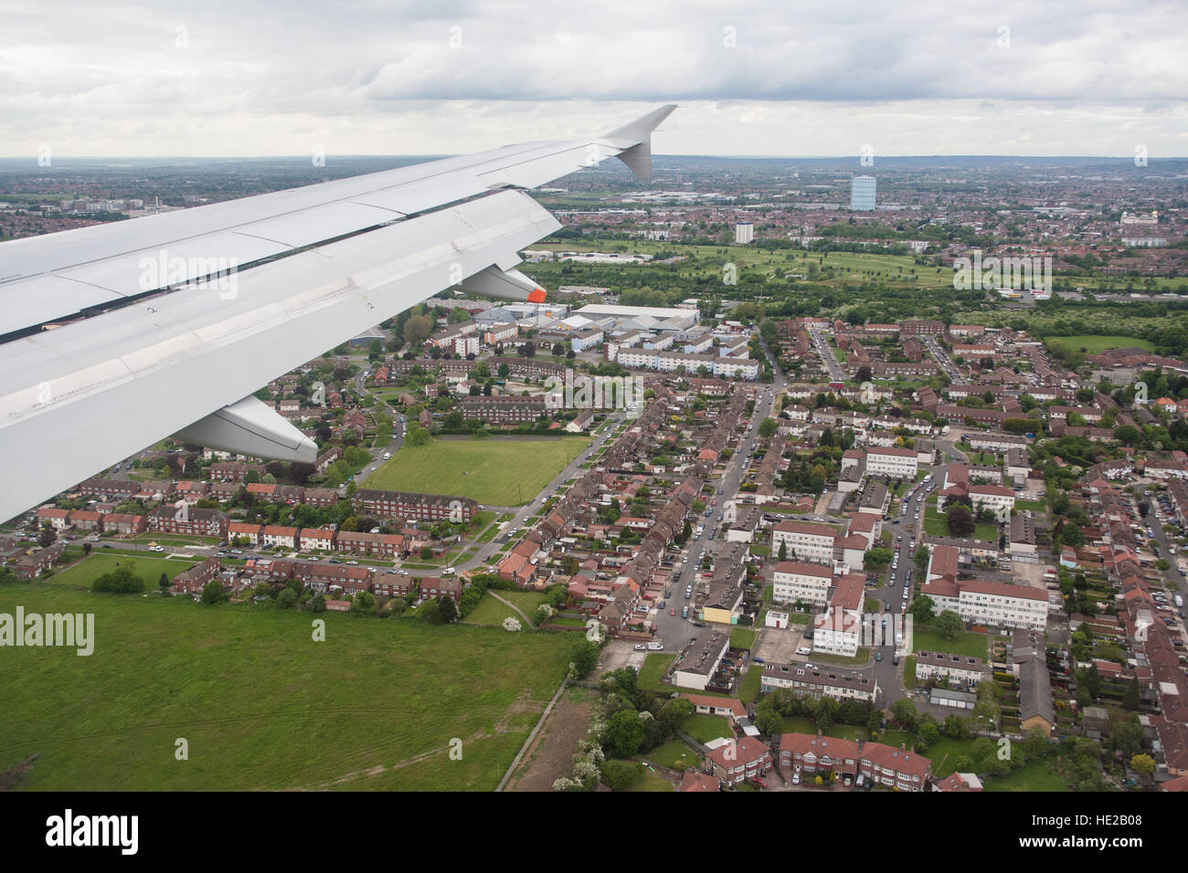 Aerial view of paris from plane hi-res stock photography and images - Alamy