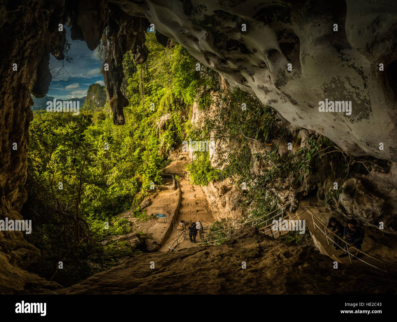 Photo of greenery and cave famous for paintings of wild animals and ...
