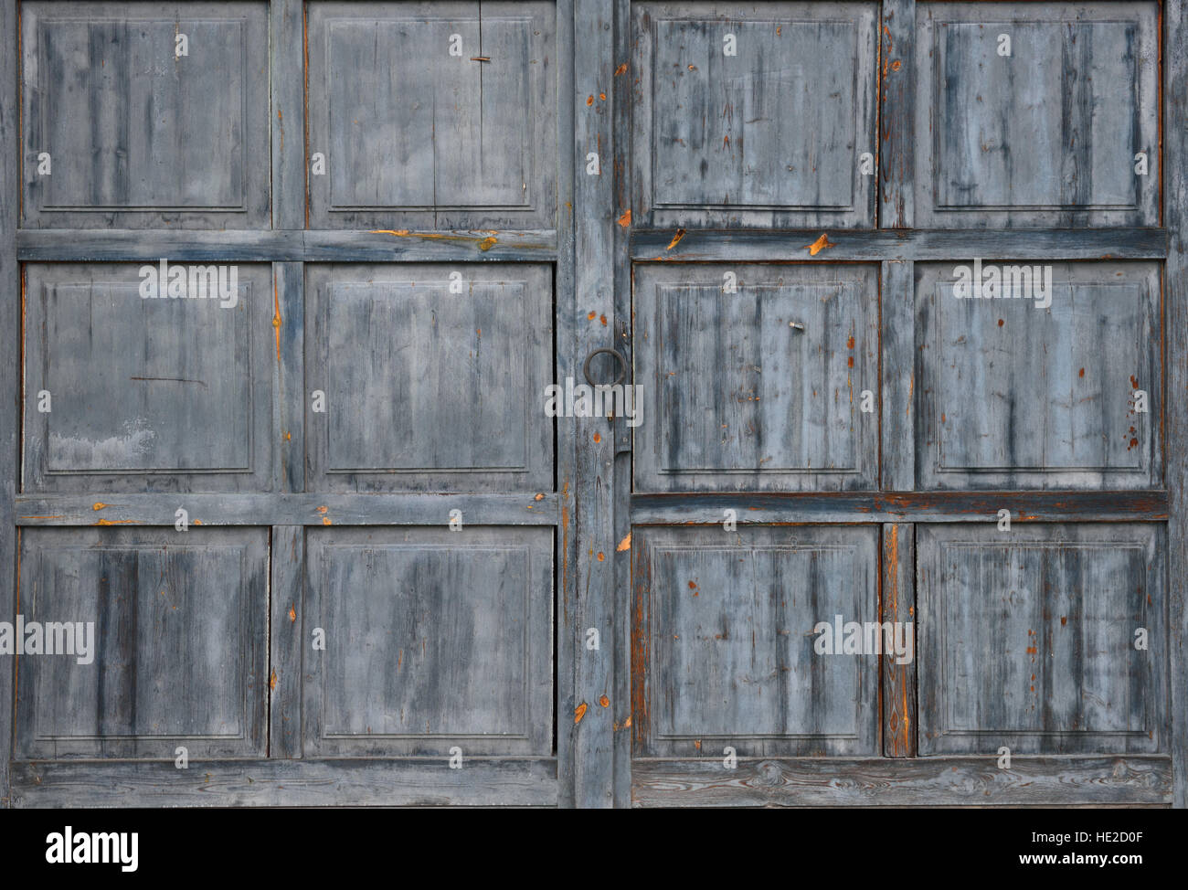 Old weathered large grey wooden gate texture Stock Photo - Alamy