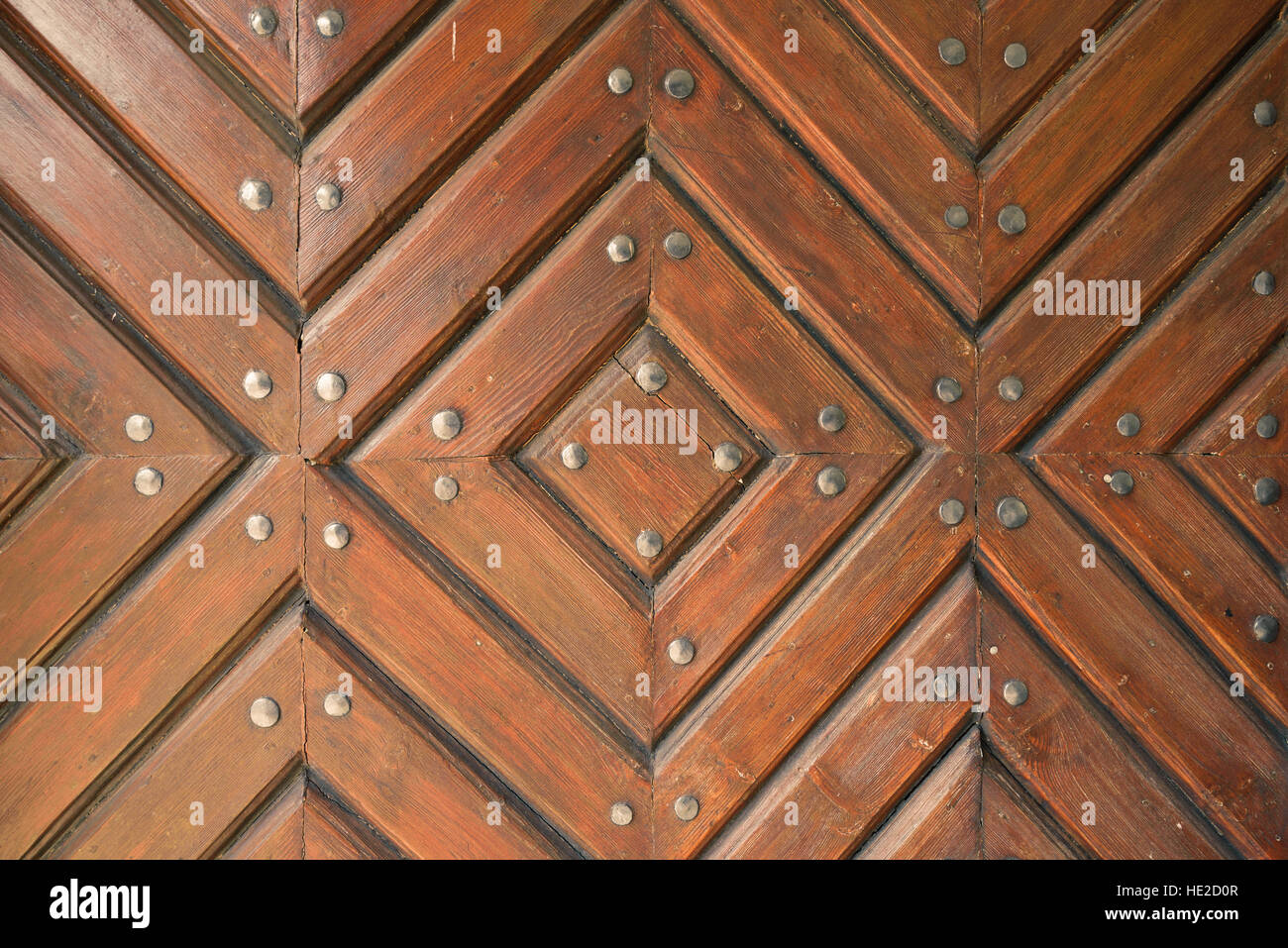 Rustic brown wooden door texture Stock Photo - Alamy