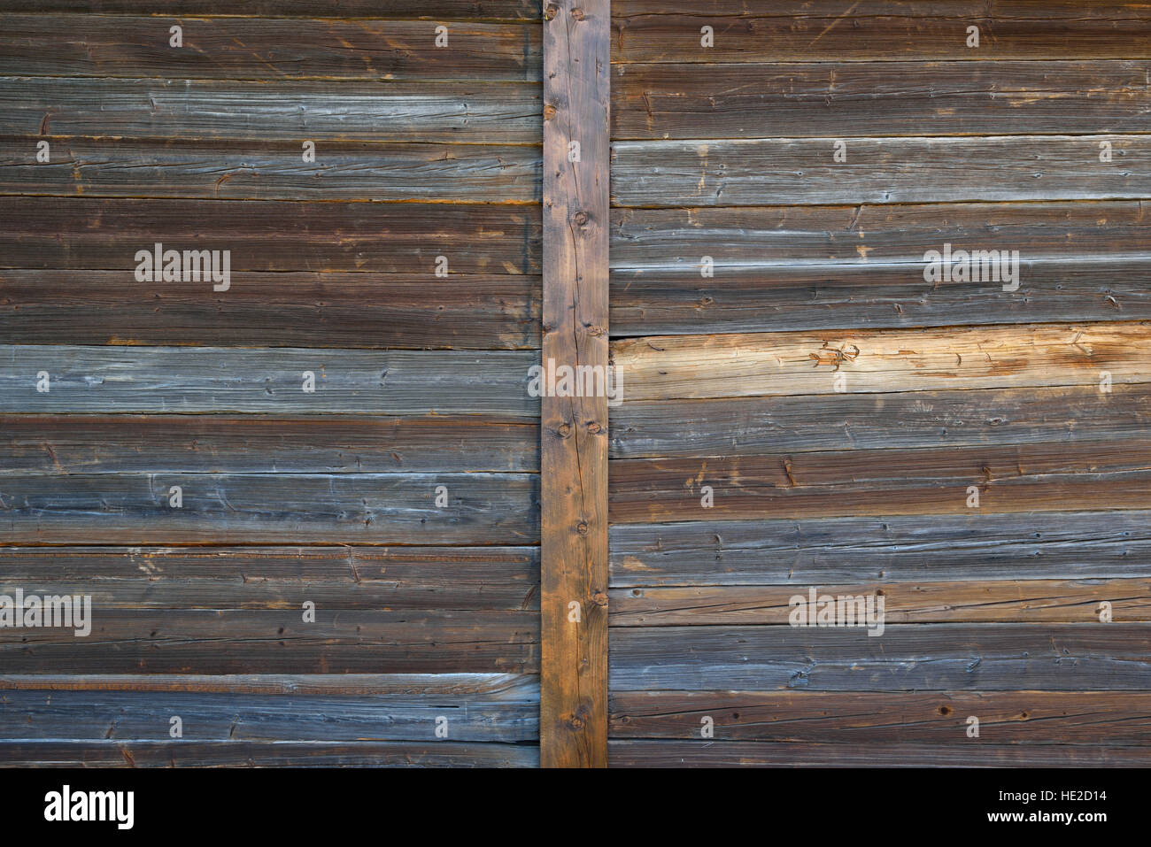 Dark brown and weathered wooden gate texture Stock Photo - Alamy