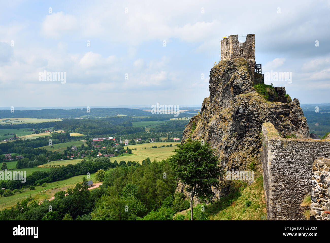 Iconic castle of Trosky in the Bohemian Paradise in the Czech Republic ...