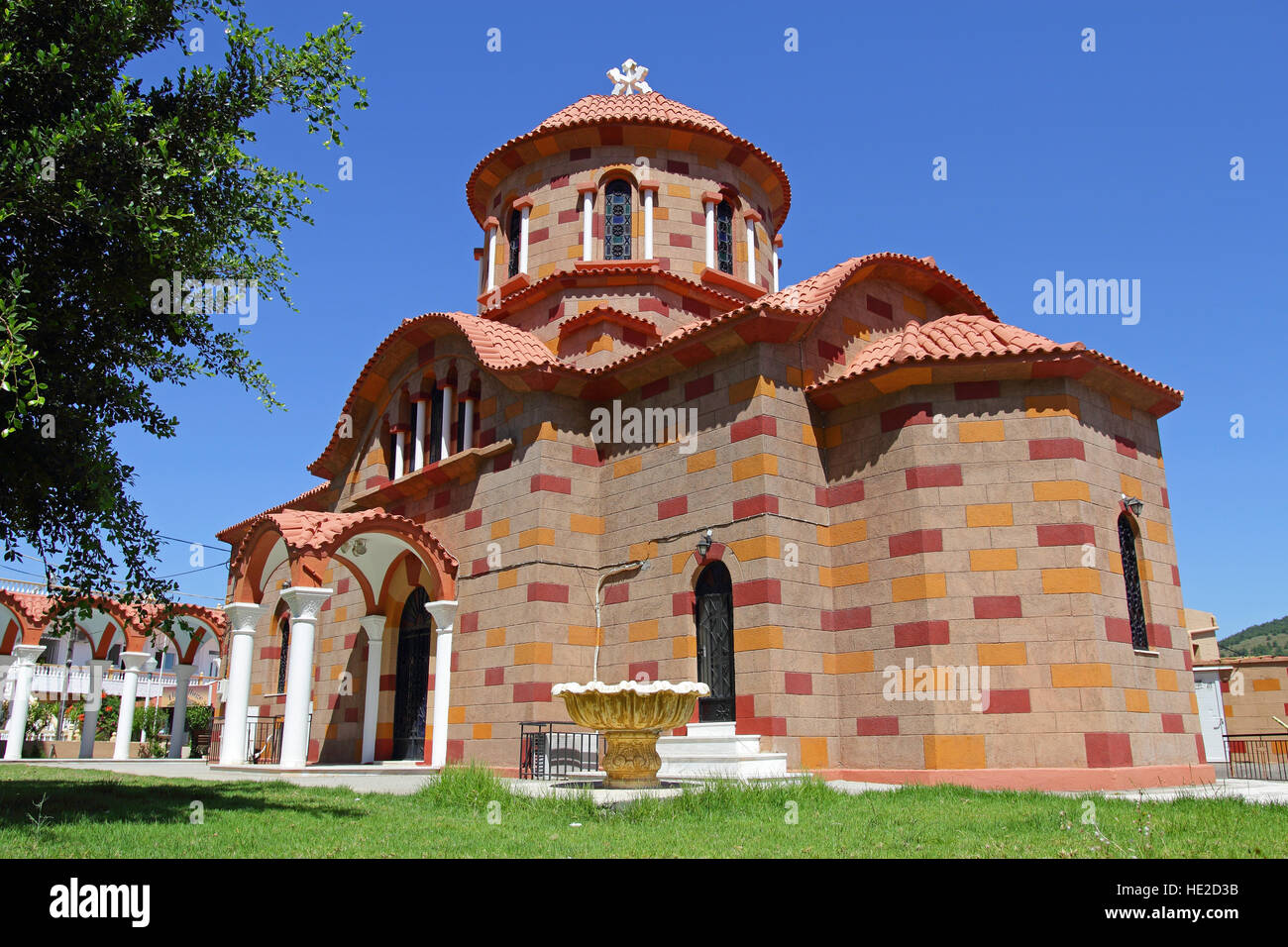 Beautiful small greek church on the island of Rhodes Stock Photo - Alamy