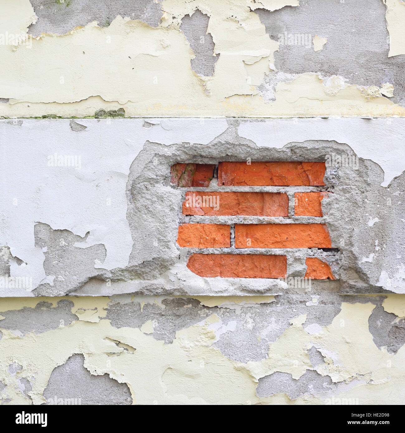 Old damaged wall with plaster and facade peeling off Stock Photo - Alamy