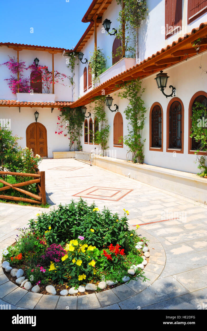 Monastery of Faneromeni on the island of Lefkada in Greece Stock Photo ...