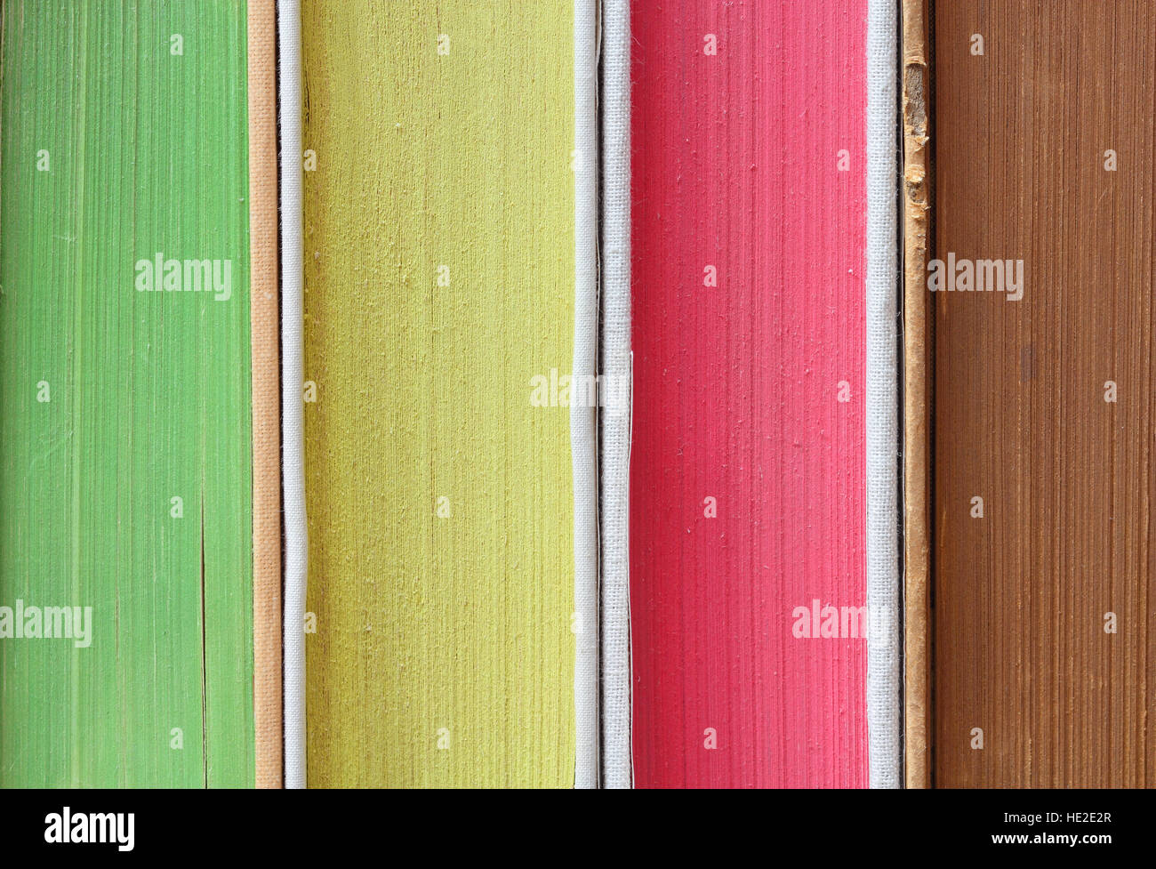 Stack of colorful books in closeup detail Stock Photo - Alamy