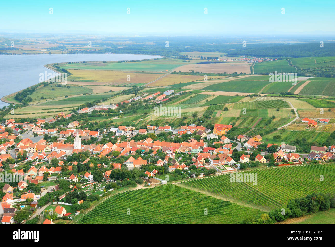Small and picturesque village in South Moravia Stock Photo - Alamy