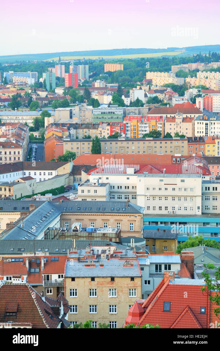 Various houses and streets in the city of Brno in Czech Republic Stock ...