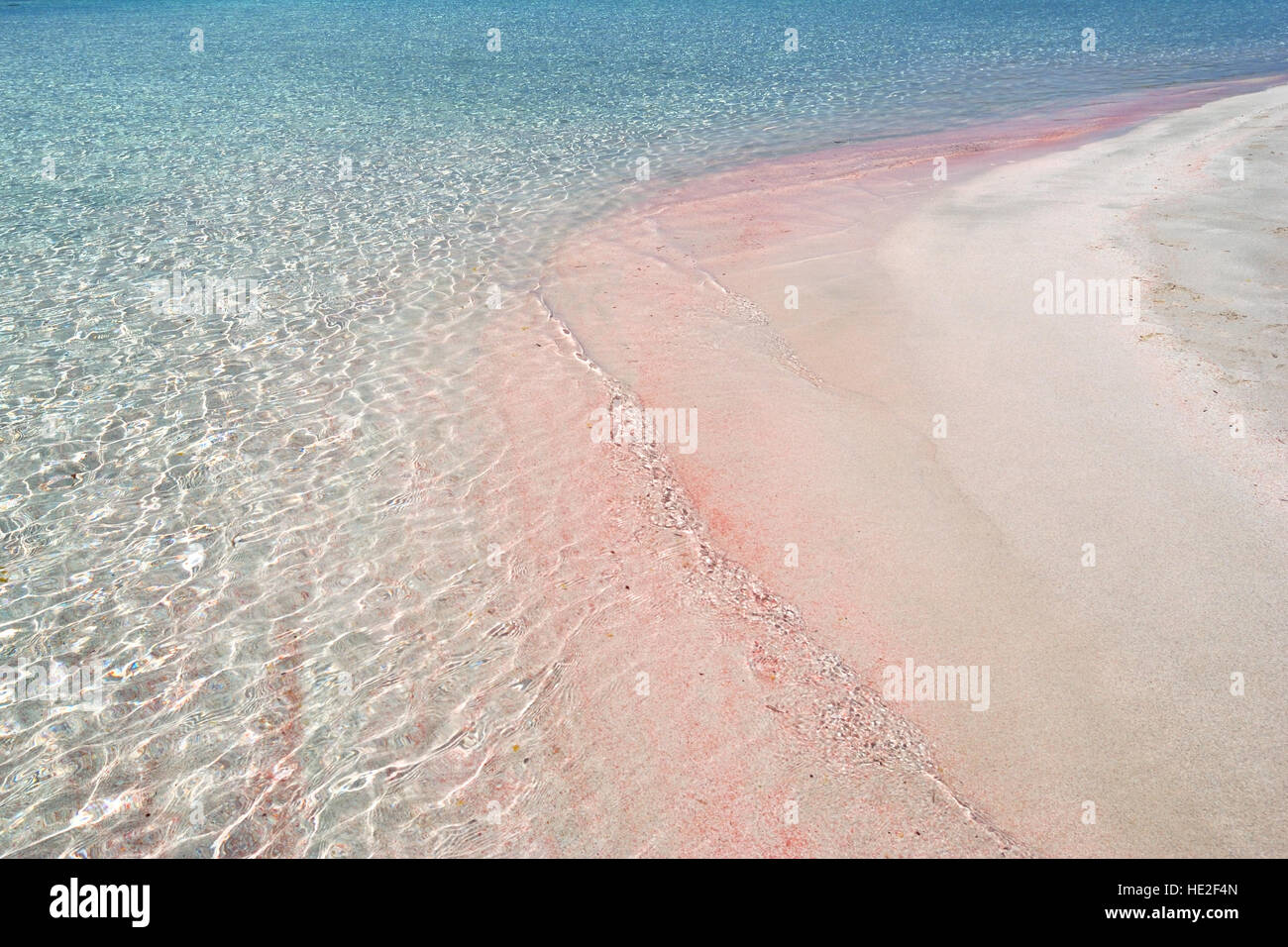 Pink Sand Beach Sea Shore Stock Photo - Alamy