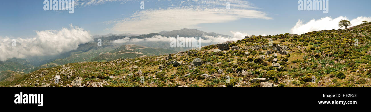 Cretan White Mountains Panorama Stock Photo - Alamy