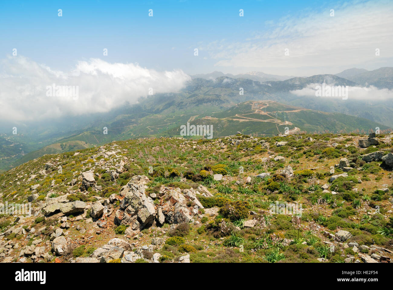 White mountains crete road hi-res stock photography and images - Alamy