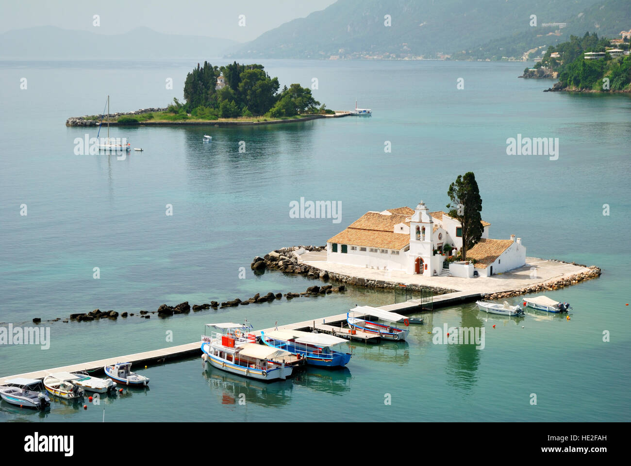 Corfu and monastery of the virgin mary hi-res stock photography and ...