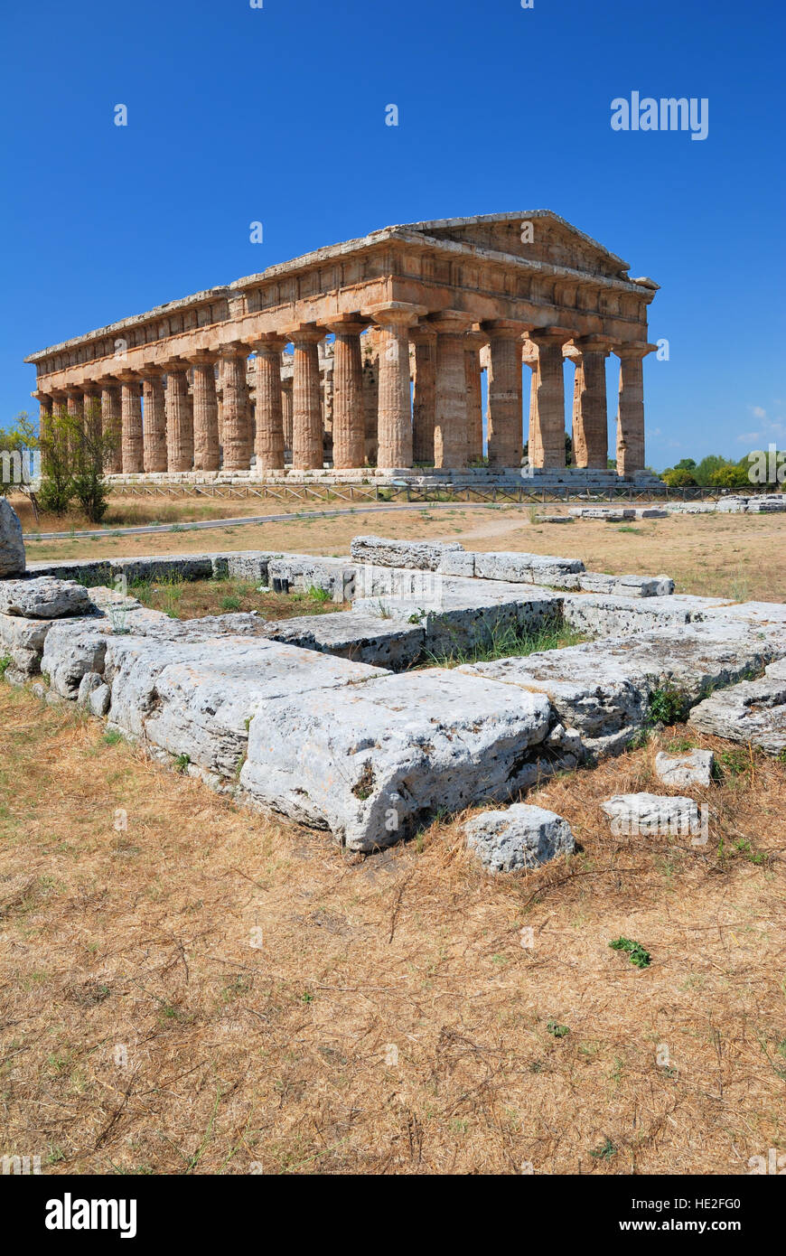 Ancient Greek Temple in Paestum in Italy Stock Photo - Alamy