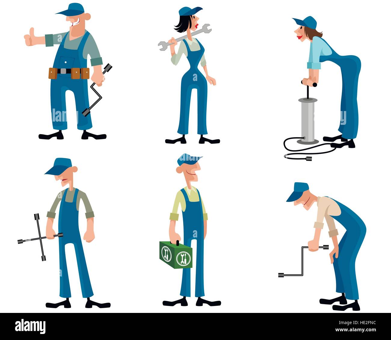 Vector illustration of a car mechanics set Stock Vector Image & Art - Alamy