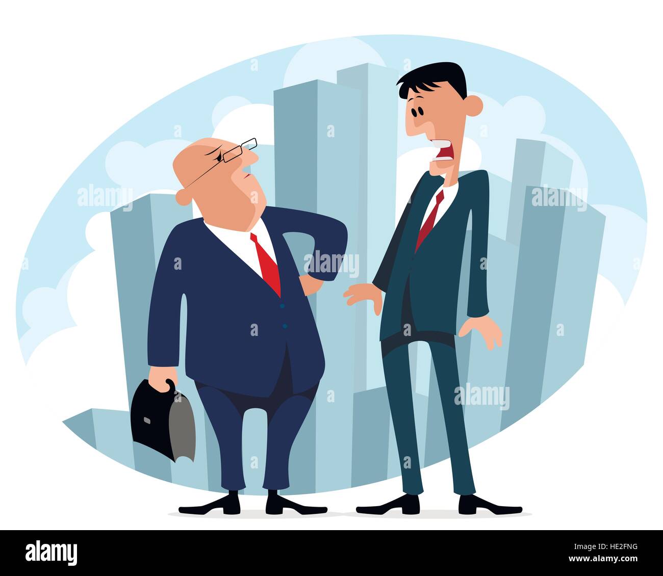 Vector illustration of a two businessmen in business trip Stock Vector ...