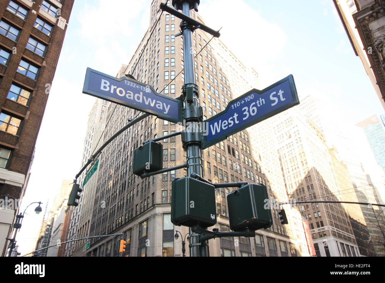 Street signs in Manhattan Stock Photo - Alamy