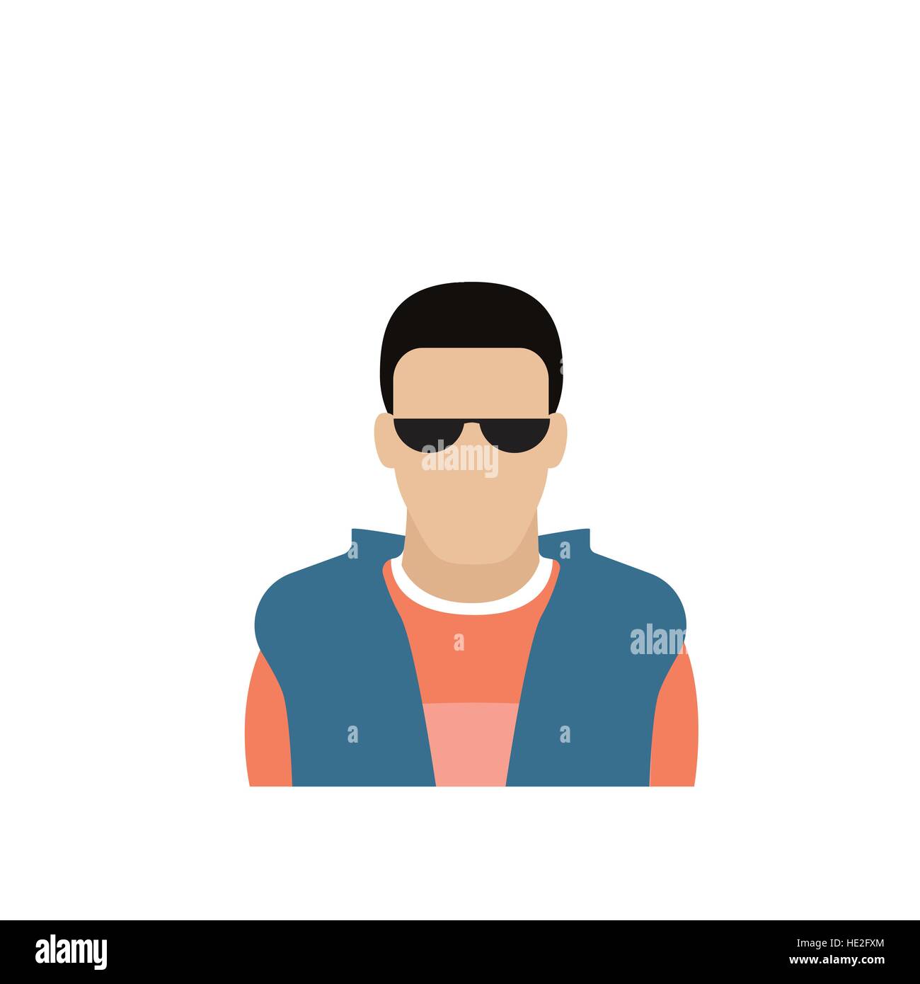 Profile Icon Male Avatar Man, Hipster Cartoon Guy Portrait, Casual ...
