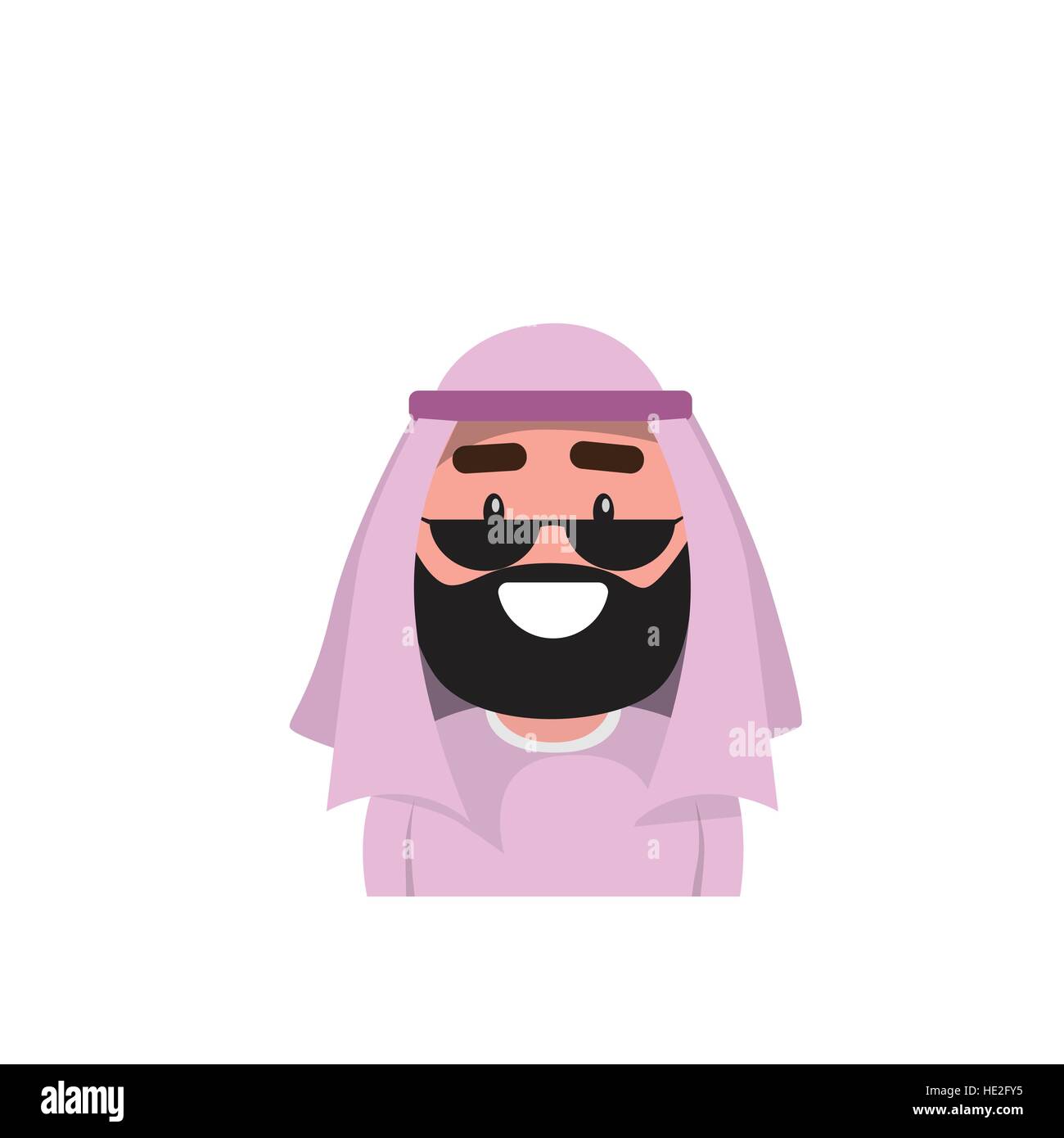 Arab Profile Icon Male Avatar Man, Muslim Cartoon Guy Portrait Stock ...