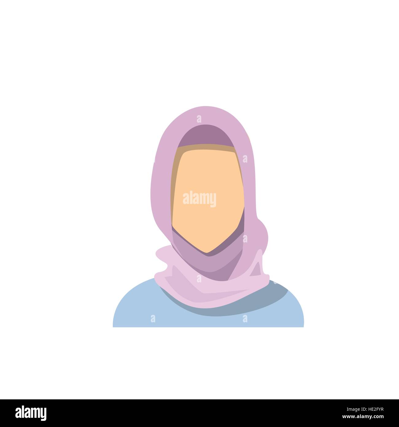 Arab Profile Icon Female Avatar Woan, Muslim Cartoon Girl Portrait ...