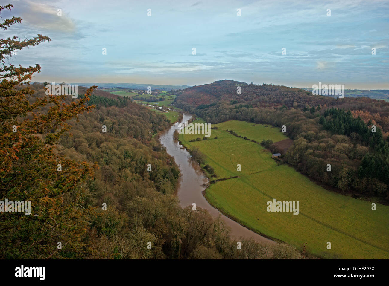 Wye valley from Symonds Yat Gloucestershire, England, Great Britain, Uk ...