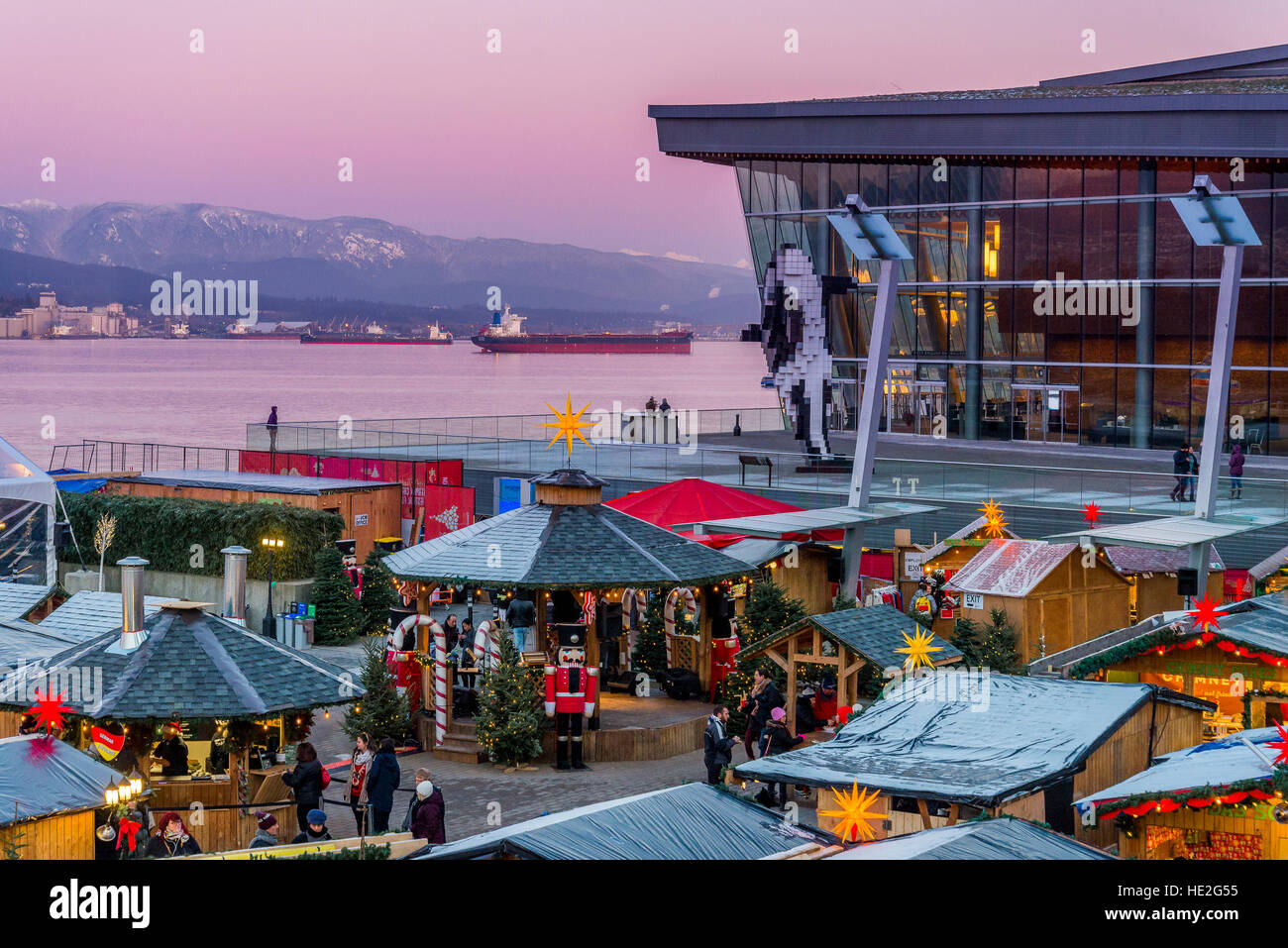Vancouver Christmas Market, Jack Poole Plaza, Vancouver, British ...