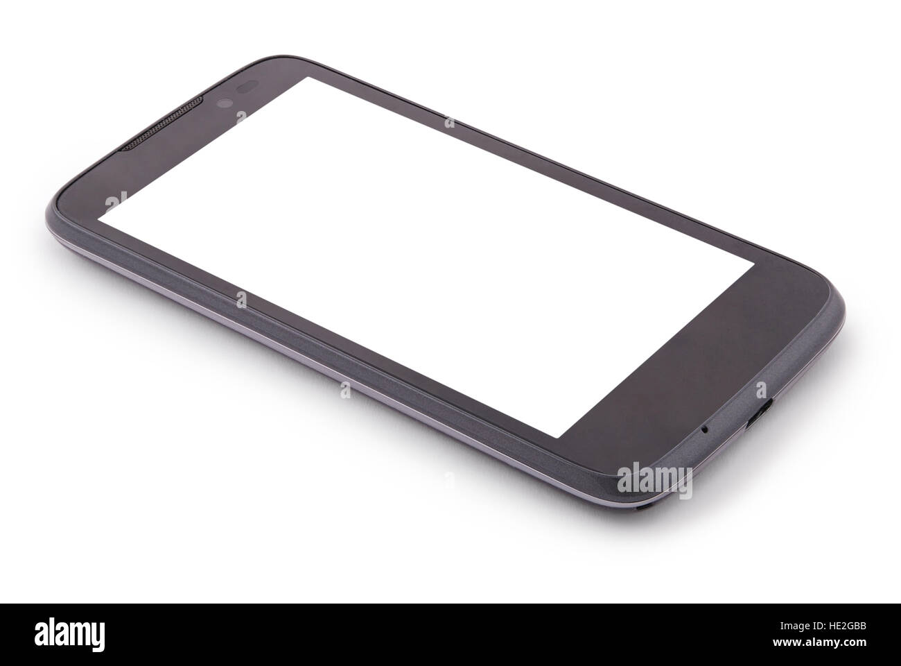 Smart Phone isolated on white. Two clipping path inside separately for ...