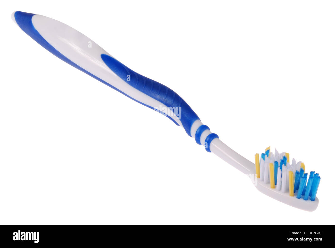 Colored toothbrush. Isolated on white background. Clipping path ...