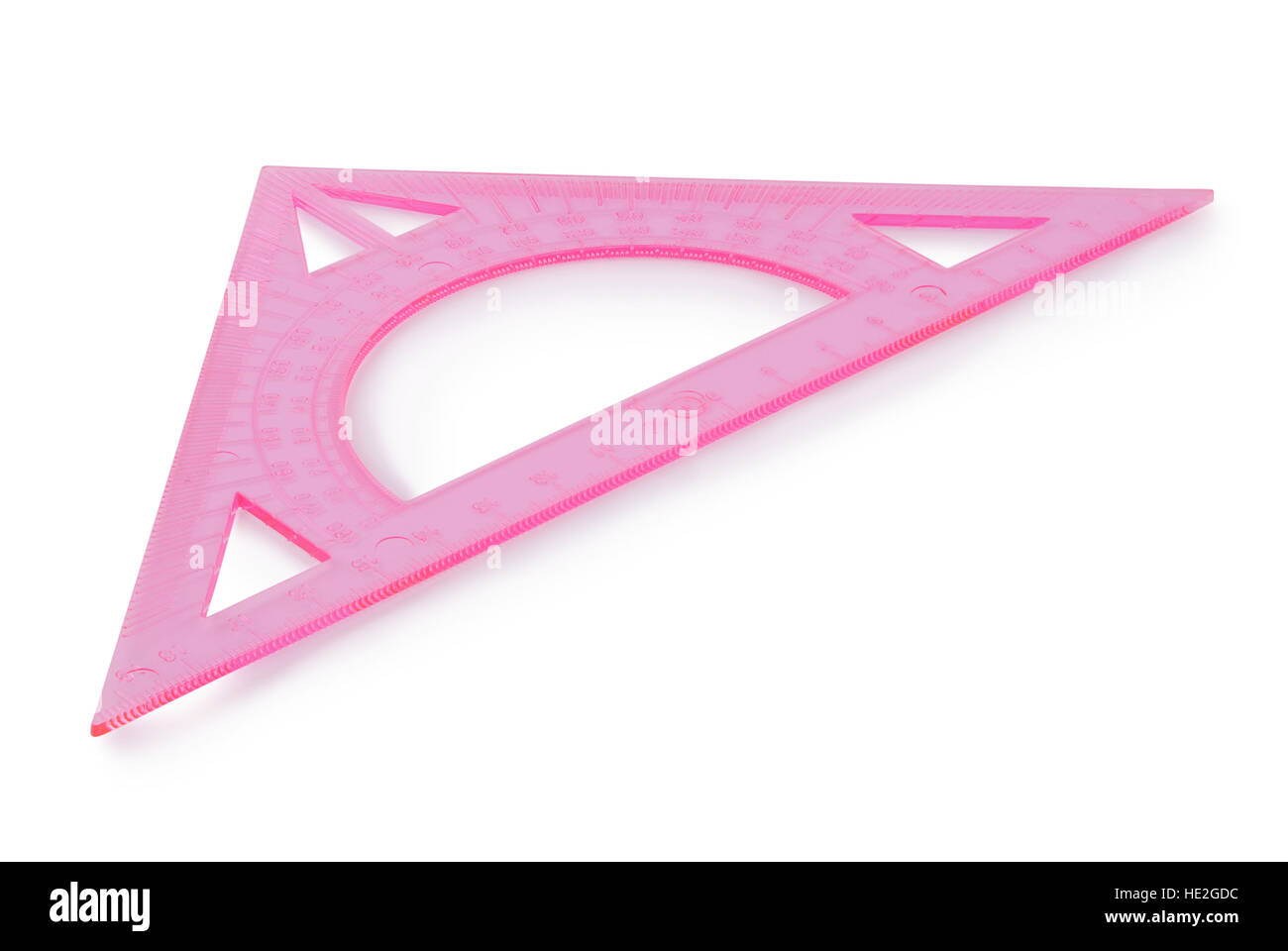 Metric plastic triangle isolated on white background with clipping path ...