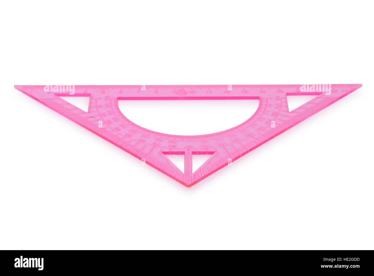 Metric plastic triangle isolated on white background with clipping path ...