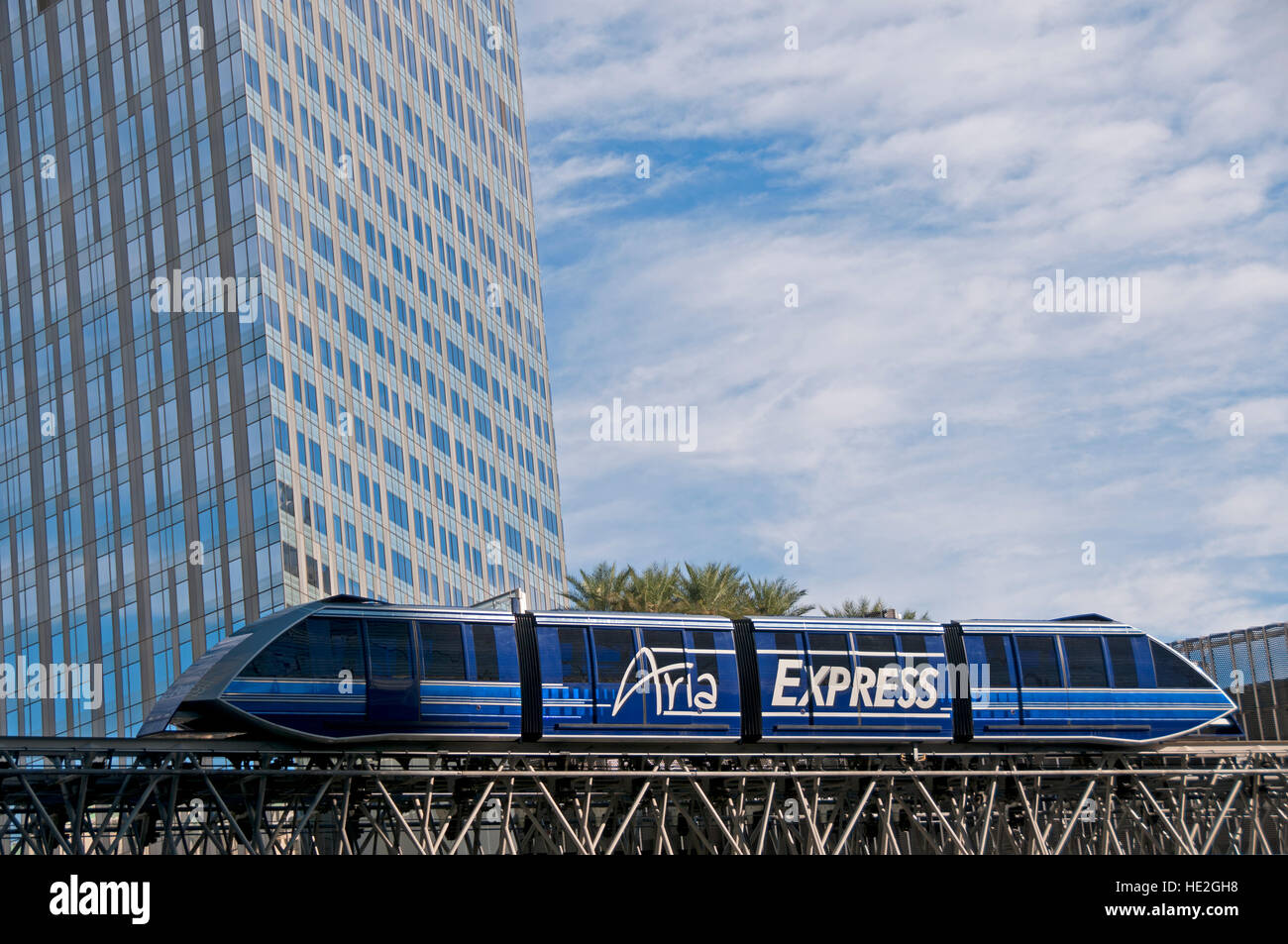 The Aria Express Tram at Las Vegas, Nevada Stock Photo - Alamy