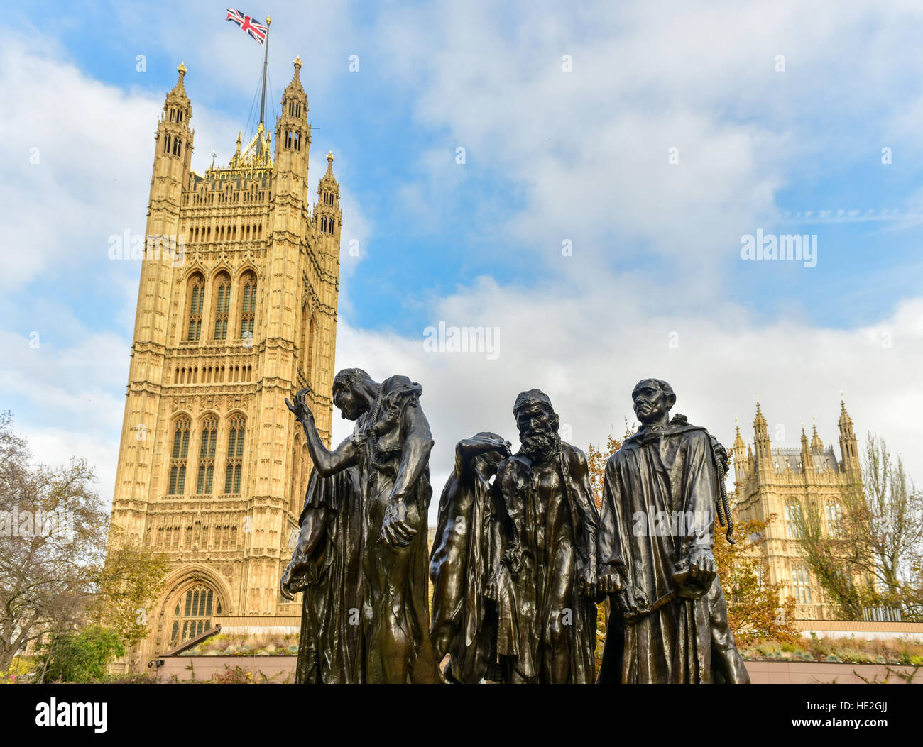London, United Kingdom - November 24, 2016: The Burghers of Calais ...