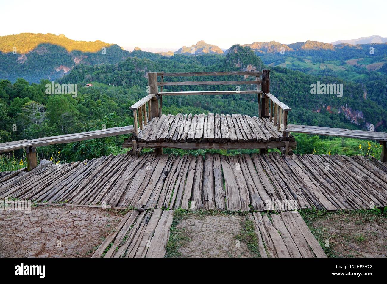 Wood balcony hi-res stock photography and images - Alamy