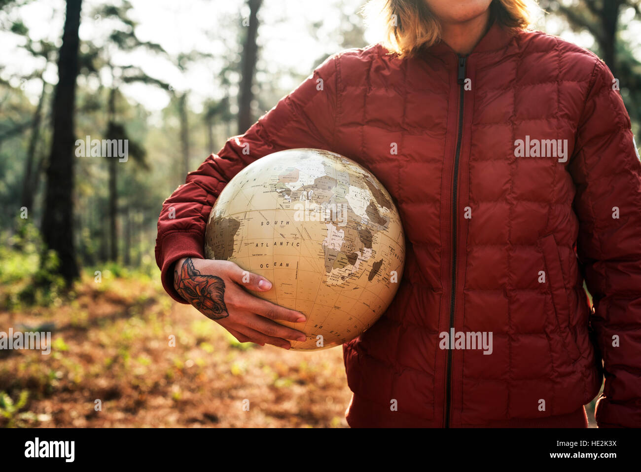 Globe Global Sphere World Cartography Earth Concept Stock Photo - Alamy