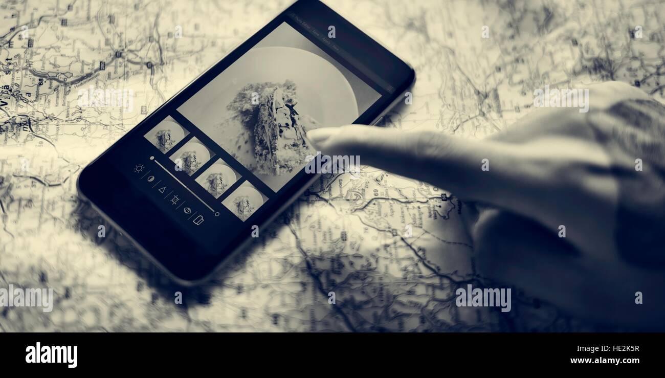 Digital Device Photography Editing Concept Stock Photo - Alamy